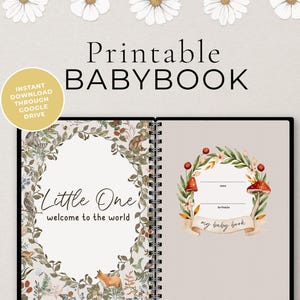 Printable Baby Milestone Keepsake Book, Baby’s First Year Memory Book ...