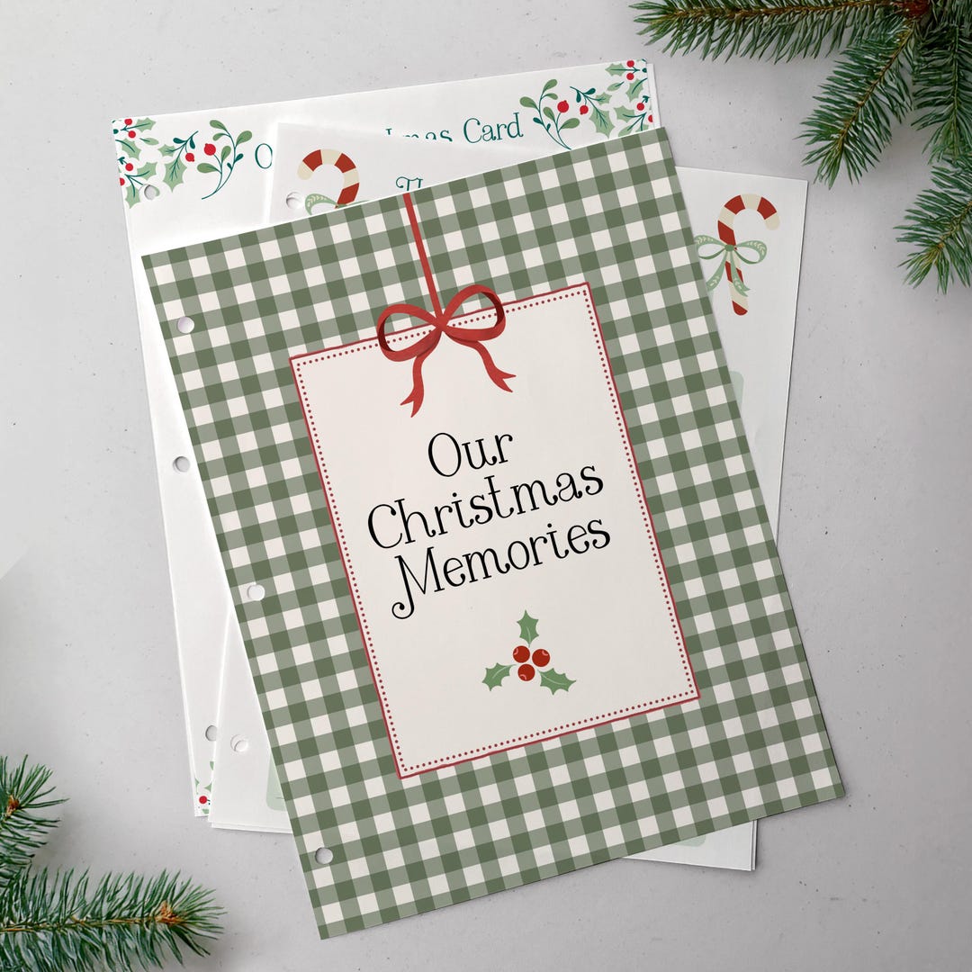 Printable Christmas Memories Book, Family Holiday Keepsake, Annual ...