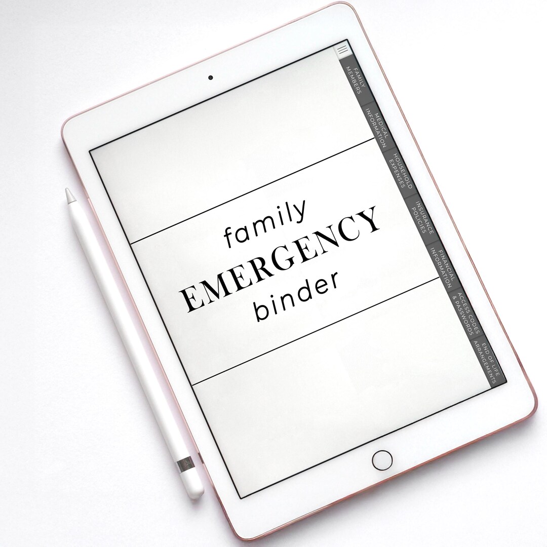 Hyperlinked Home Management Binder for Goodnotes, Family Planner ...