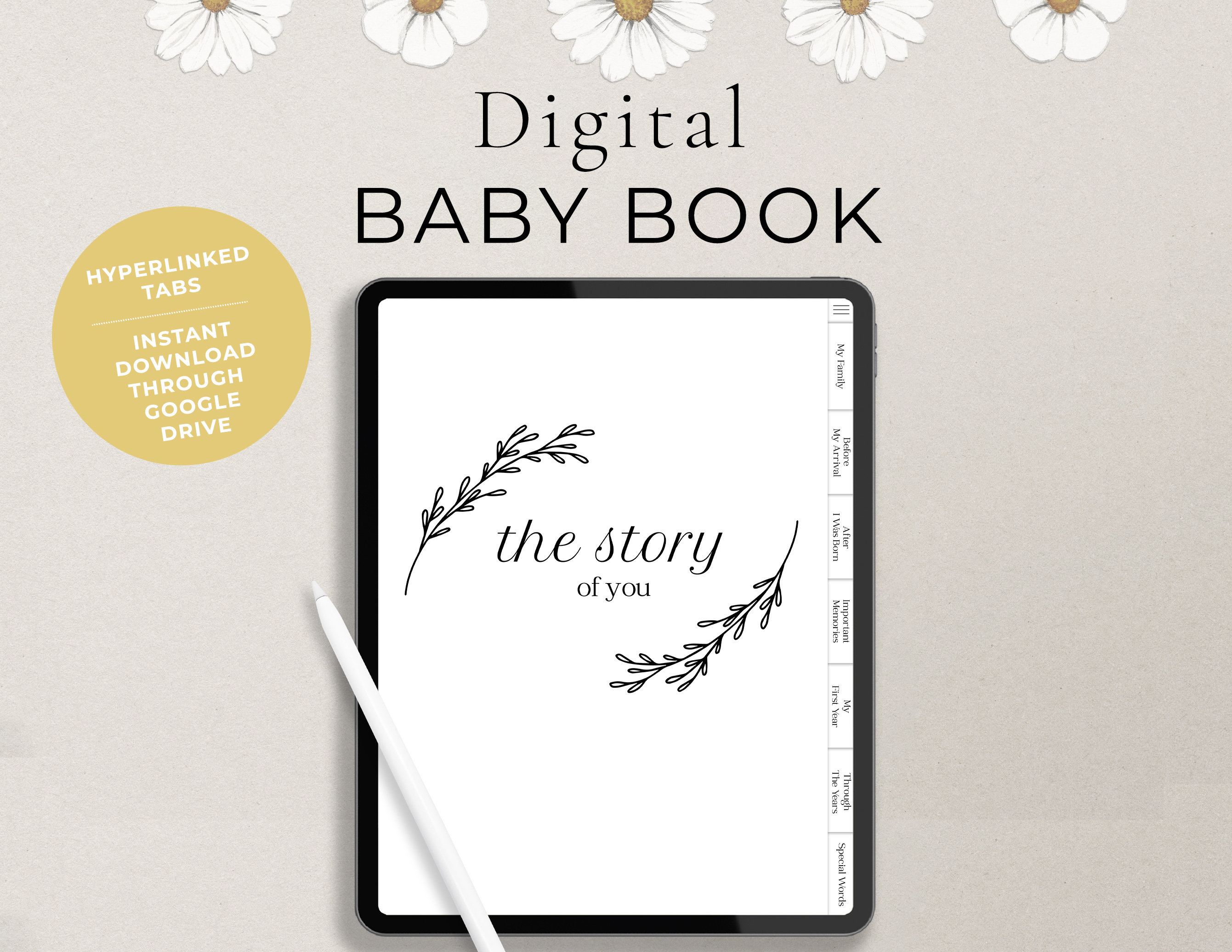 Baby Book Digital Planner Baby Memory Book Pages Baby Milestone ...