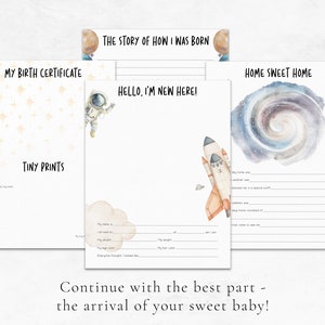 Outer Space Digital Baby Milestone Keepsake Book for Goodnotes,baby’s ...