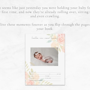 Baby Book Printable | My First Year Baby Memory Book for Moms | Newborn ...