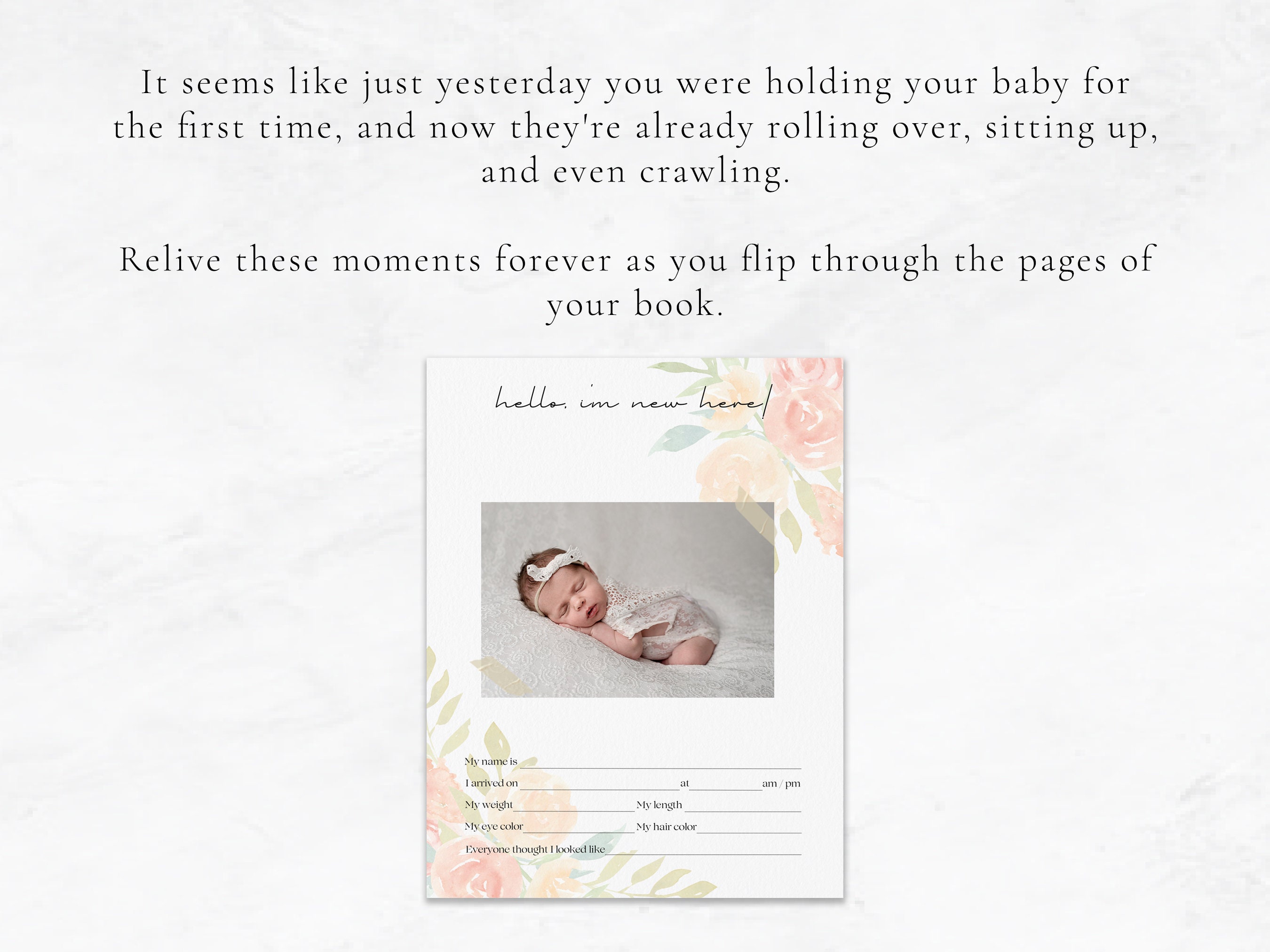 Editable Baby Book Printable Canva Template, Baby Memory Book Pages ...