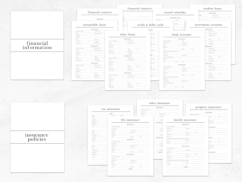 Printable Home Management Binder for Important Documents | Family ...