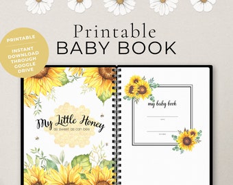 Printable Baby Milestone Keepsake Book, Babys First Year Memory Book ...