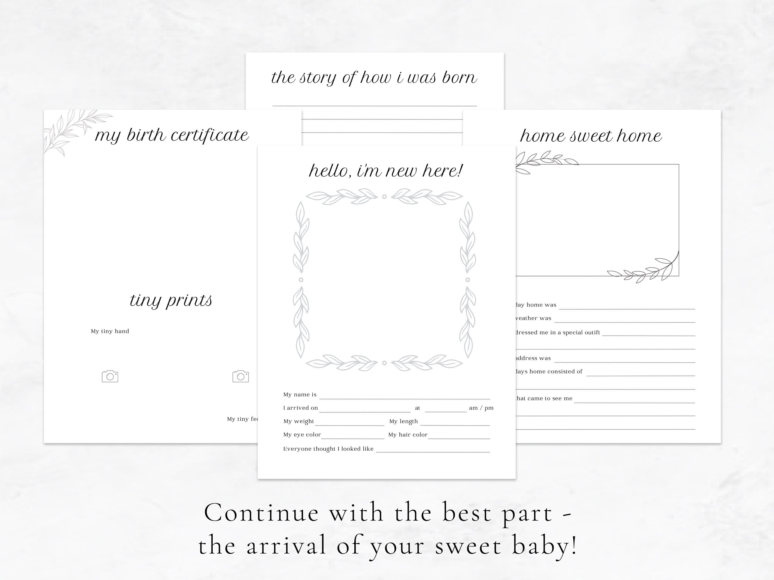 Baby Shower Gift,printable Baby Book,baby Book Pages,baby Milestone ...