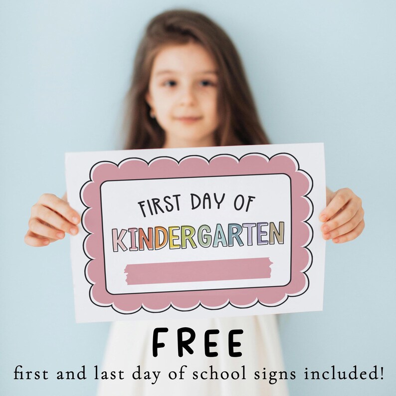 All About Me Printable School Memory Binder, First and Last Day of ...