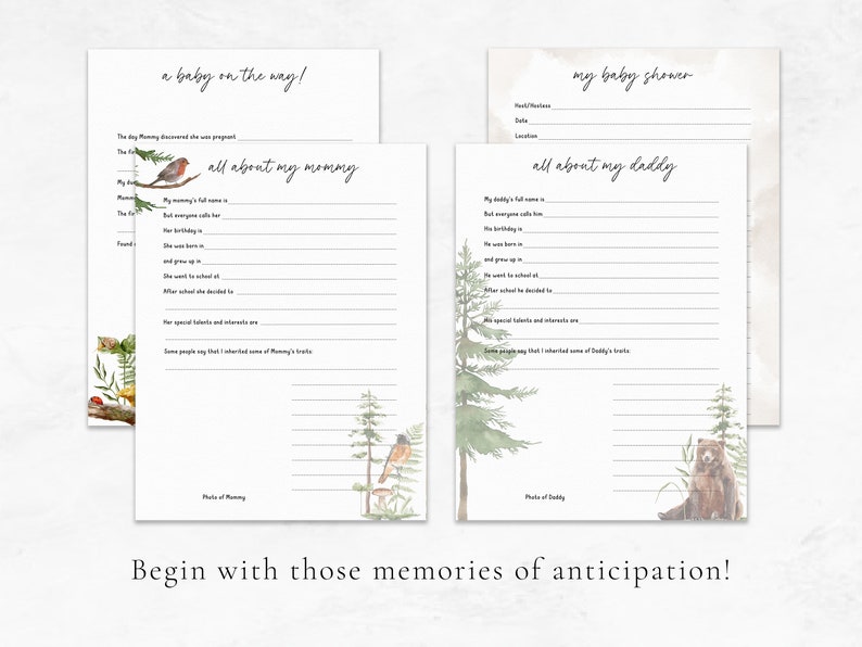 Printable Baby Milestone Keepsake Book, Baby’s First Year Memory Book ...