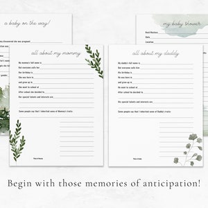 Baby Boy Shower Gift Printable Baby Memory Book Pages Baby Milestone ...