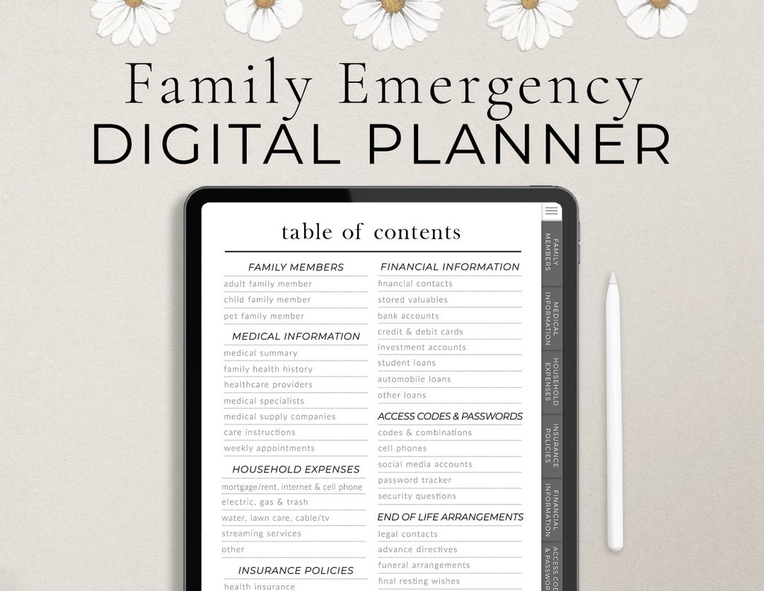 Digital Planner Goodnotes Home Management Binder Family Planner What If ...