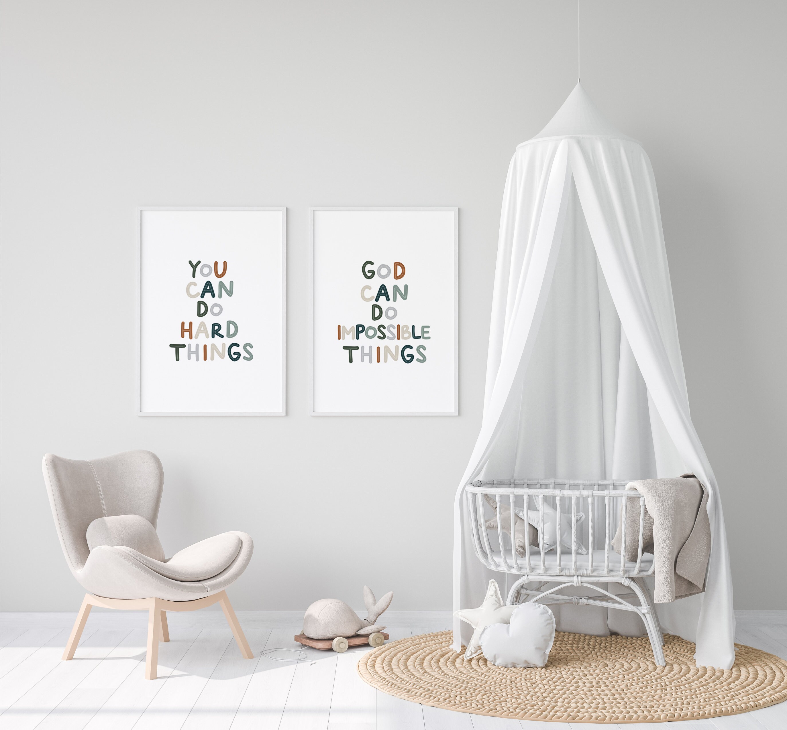 Affirmations for Kids Christian Art Nursery Wall Art Printable Playroom ...