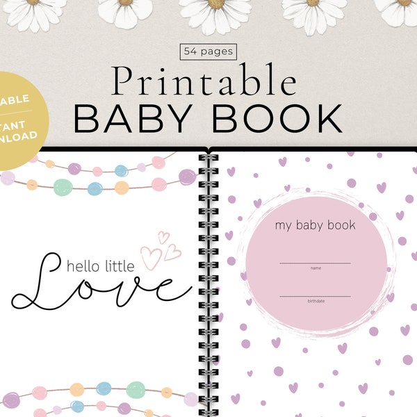 Baby Book Template Pages - Etsy
