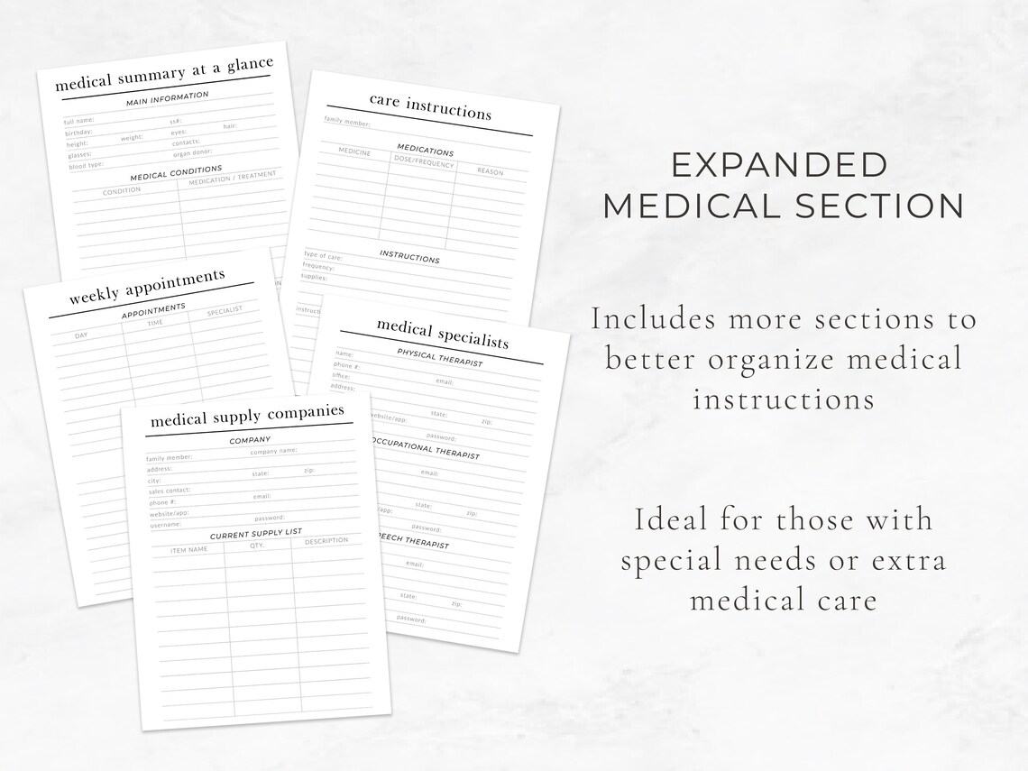 Printable Home Management Binder for Important Documents | Family ...