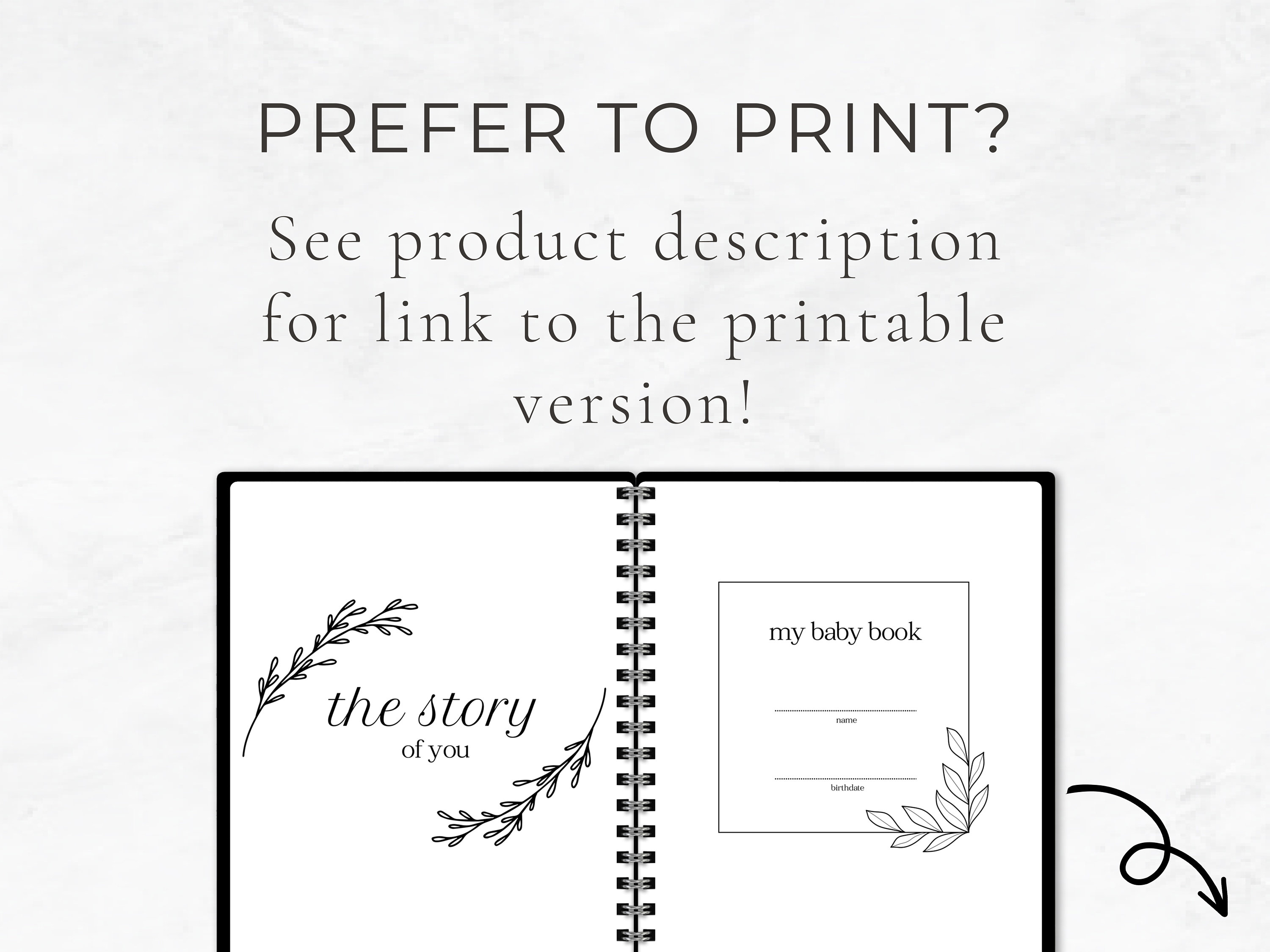 Baby Book Digital Planner, Baby Memory Book Pages, Baby Milestone ...