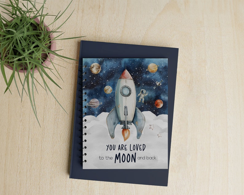 Space Printable Baby Book, Astronaut Memory Book Pages, Baby Milestone ...