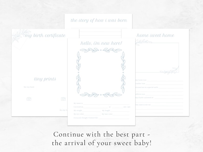 Printable Baby Book,baby Shower Gift,baby Book Pages,baby Milestone ...