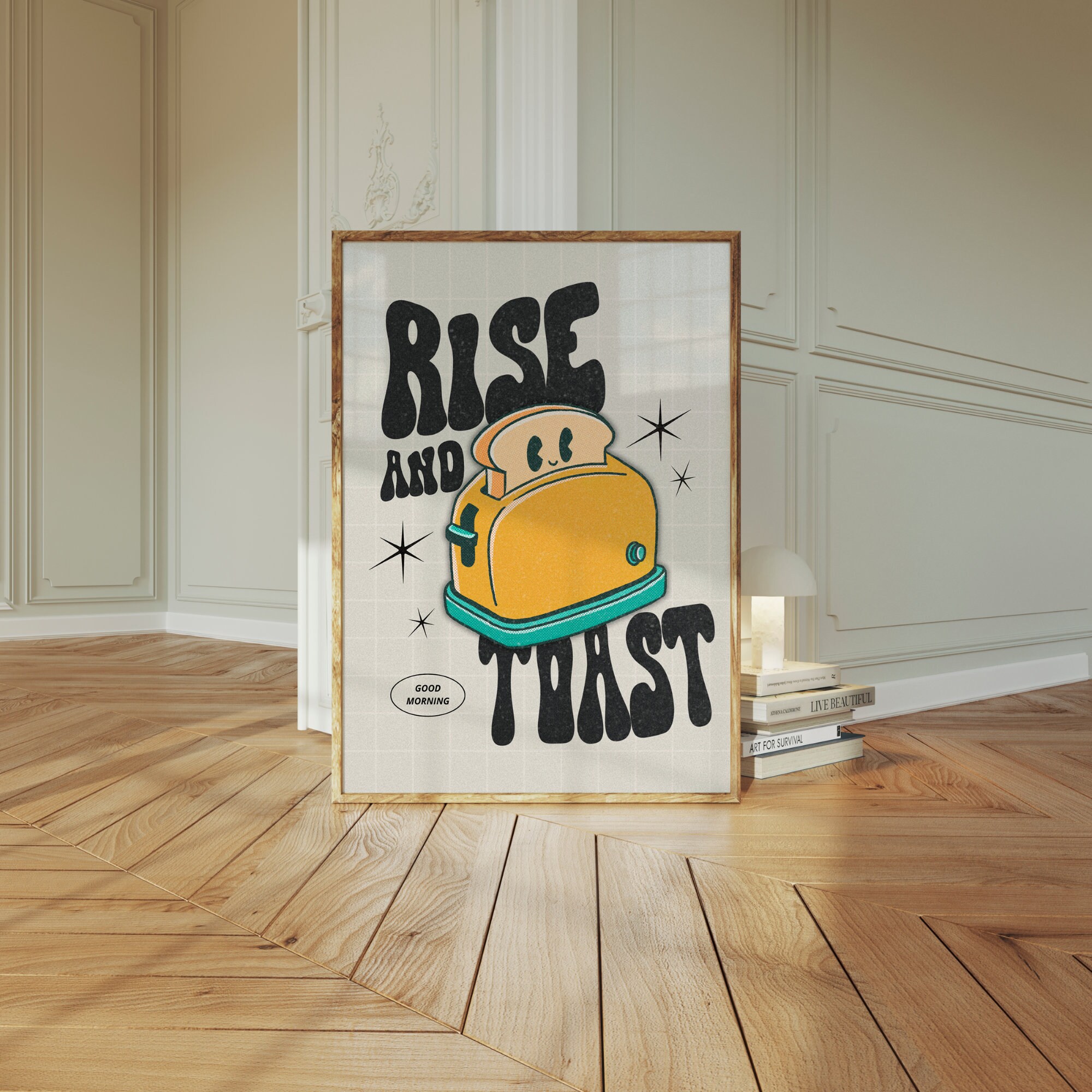 PLR Retro Flat Printable Posters, Resellable Wall Art for Passive ...
