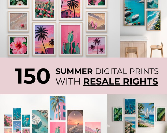 PLR | 100 Digital Eclectic Wall Art Prints | Done for You | Digital ...