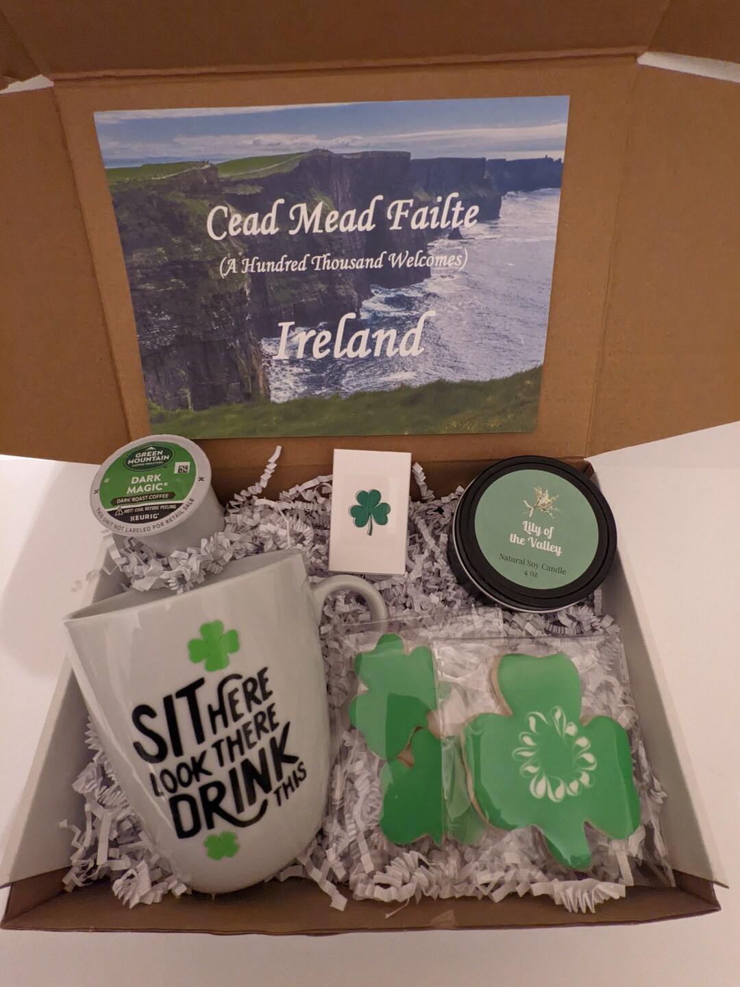 Irish Mug Gift Box, Shamrock, Irish Mug, Ireland Gift Box, Thank You ...