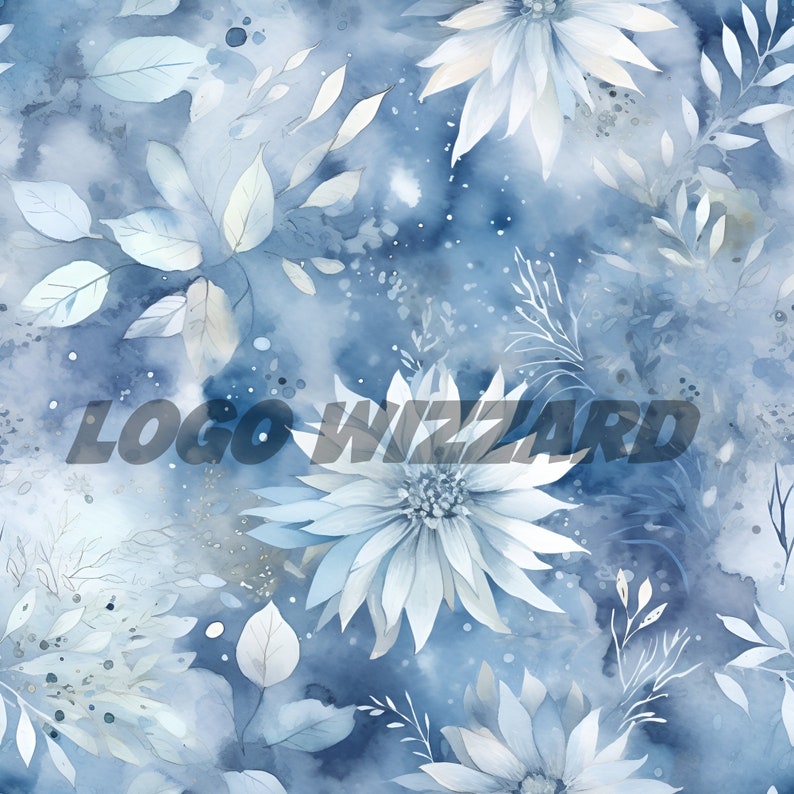 Winter Floral Digital Paper - SEAMLESS - Watercolor Flower Patterns ...