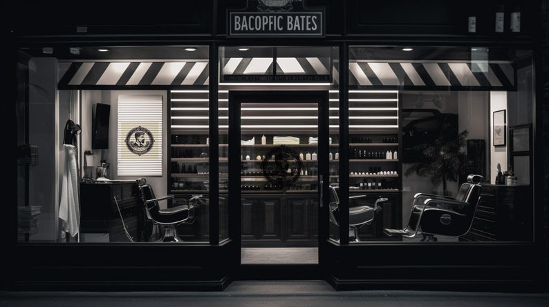 Barbershop Logo DIY Template, Beard Design, Mustache Logo, Barber Logo ...