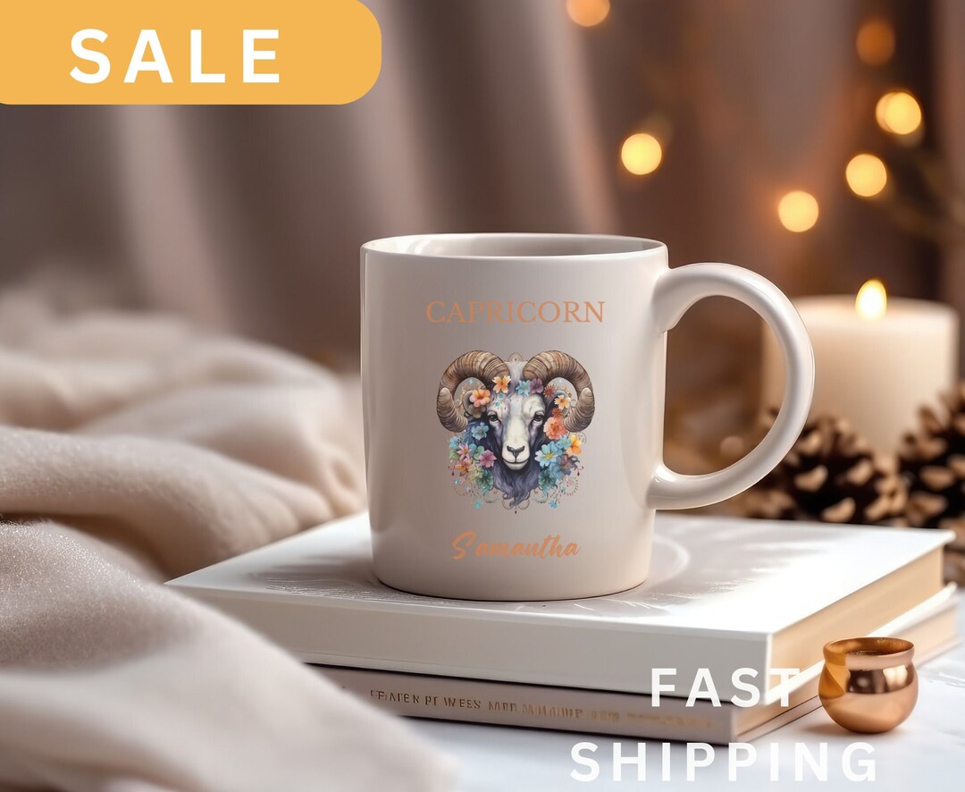 Capricorn Zodiac Personalized Mug | Custom Astrology Mug | Personalized ...