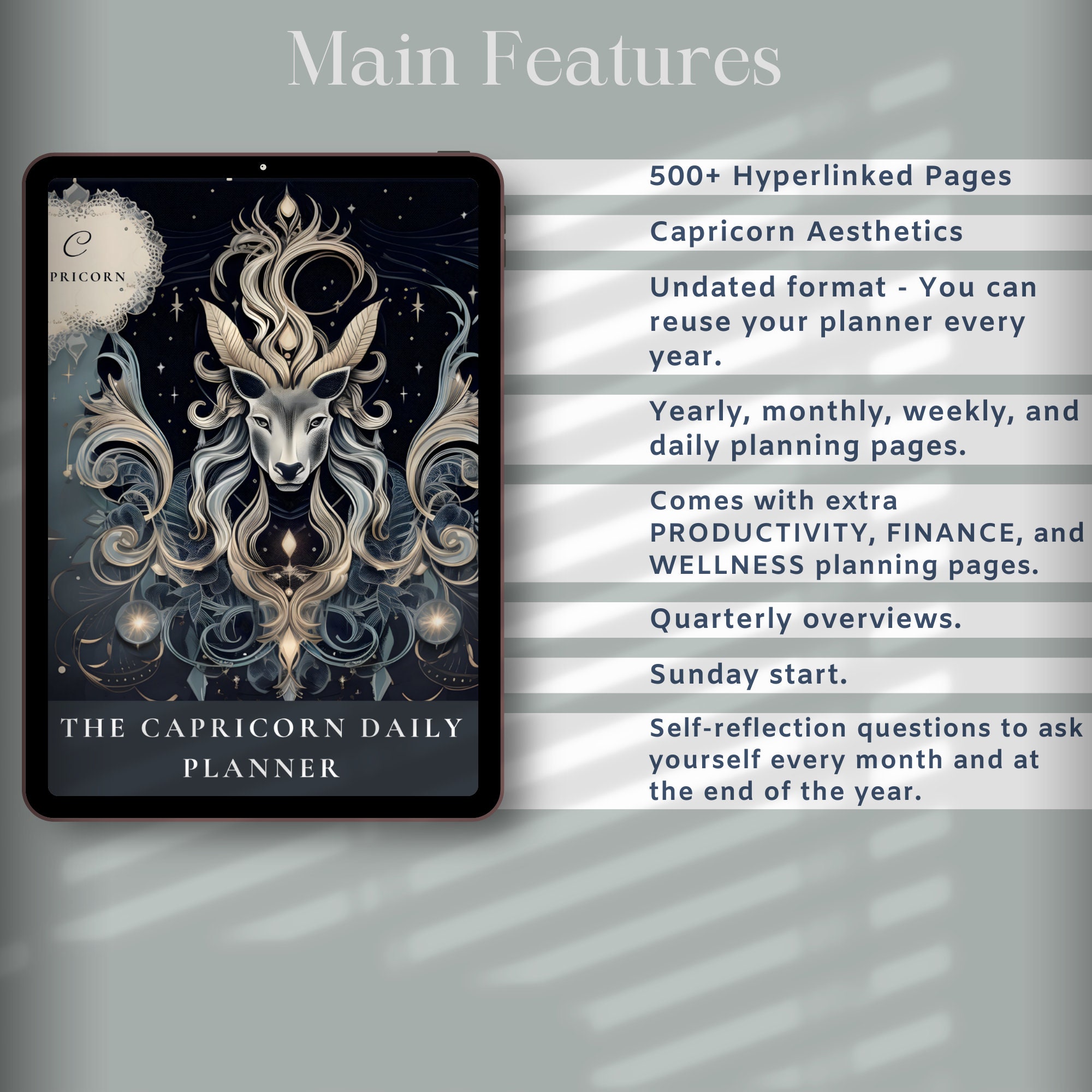 Zodiac Planner | Undated Digital Planner | Daily, Weekly & Monthly ...