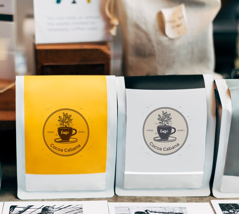 Coffee Shop Logos, Café Logos, DIY Logo Design Template, Coffee Mug ...