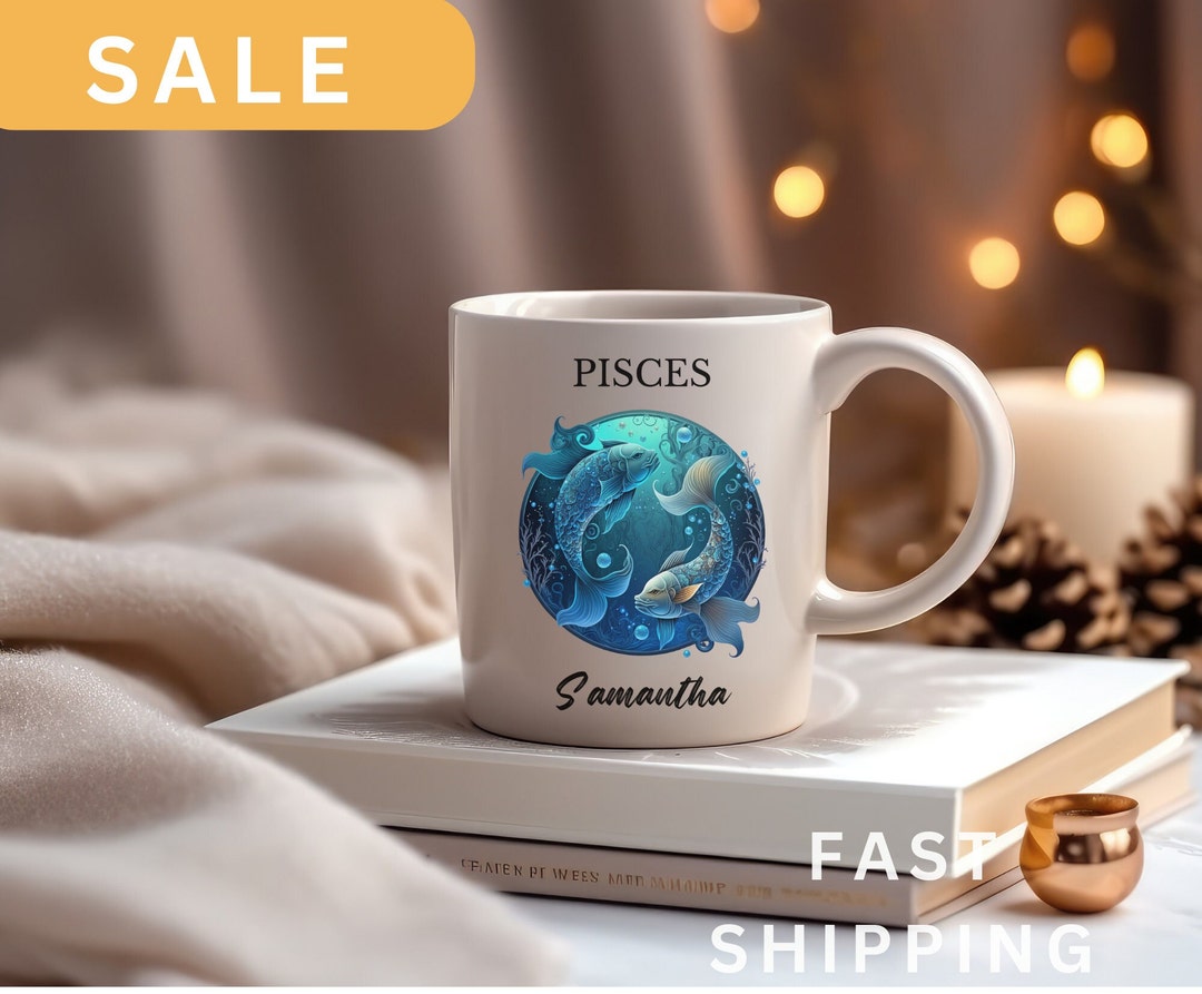 Pisces Zodiac Personalized Mug | Custom Astrology Mug | Personalized ...