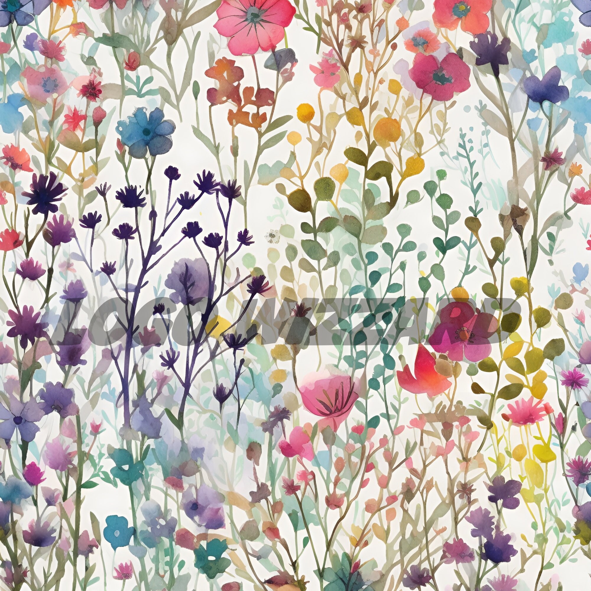 Spring Floral Digital Paper - SEAMLESS - Watercolor Flower Patterns ...