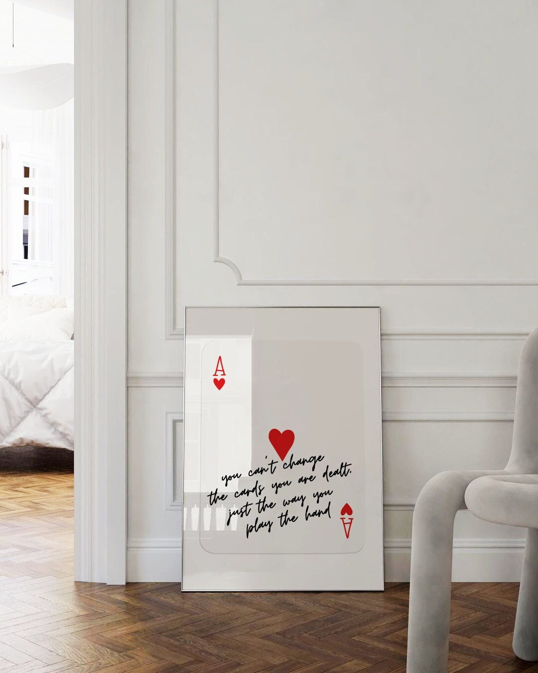 Red Ace of Hearts Printable | Trendy Retro Wall Art, Inspirational ...