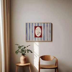 Vintage Striped Gull Print Western Bedroom Print Coastal Kitchen Wall ...
