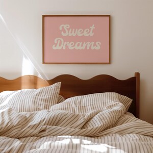 Sweet Dreams Print Above Bed Horizontal Poster Dorm Room Prints Teen ...