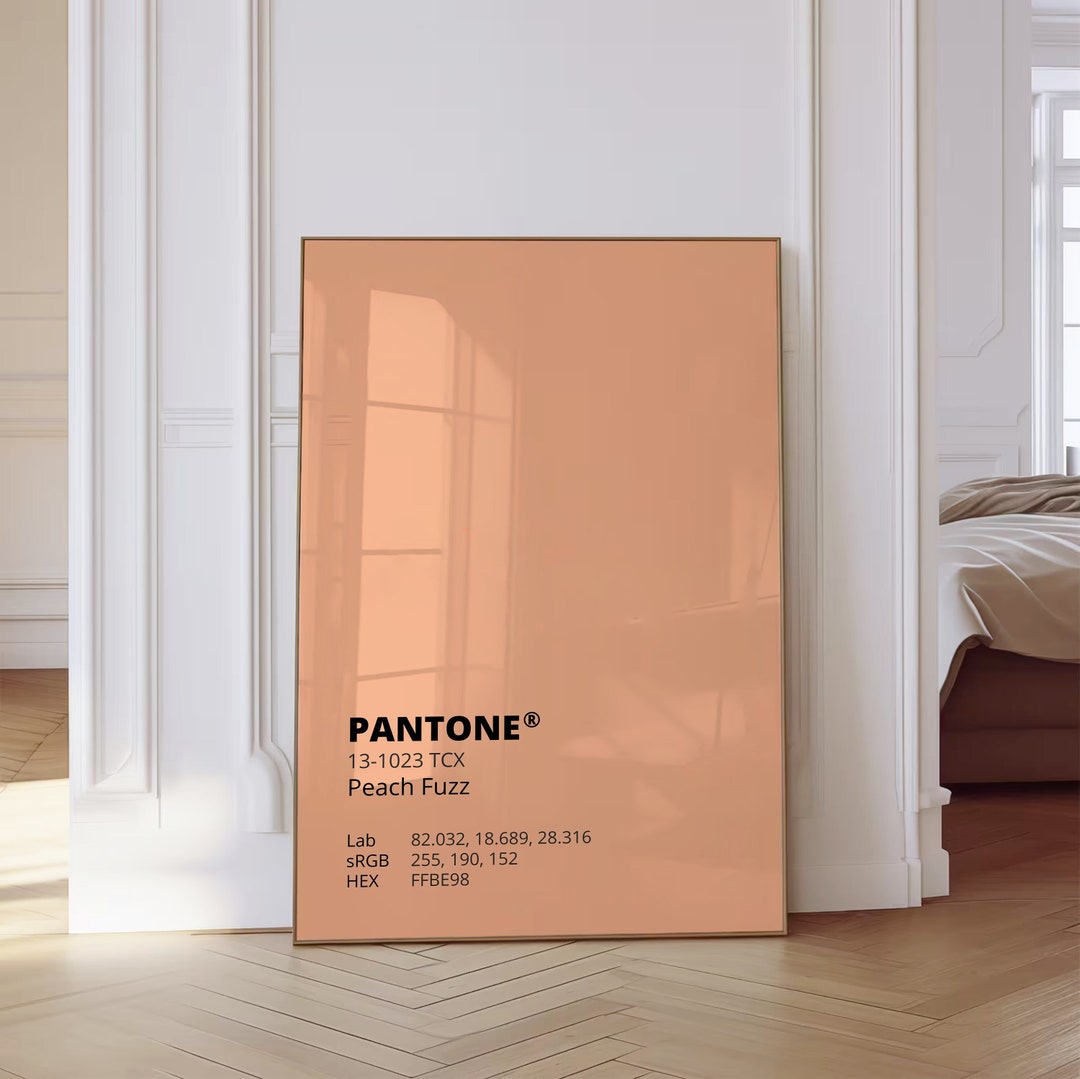 Peach Fuzz Pantone Poster | Pantone Color Print, Y2K Decor, Trendy Wall ...