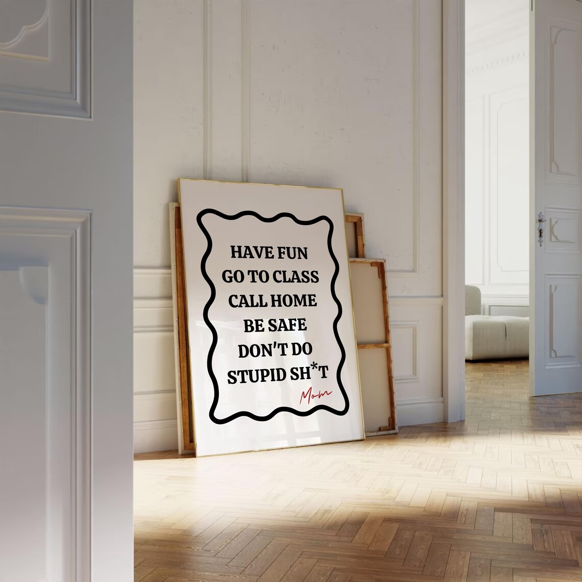 Black Dorm Rules Decor Sign College Graduation Gift Quote Print Have ...