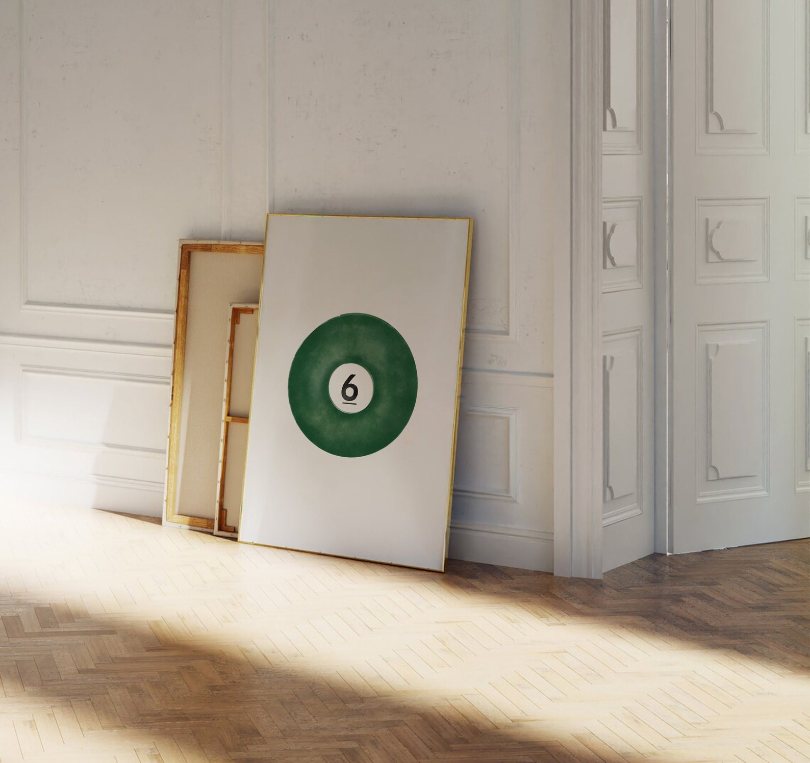 6 Pool Ball Retro Print | Retro Hand-drawn, Vintage Pool Ball Print ...