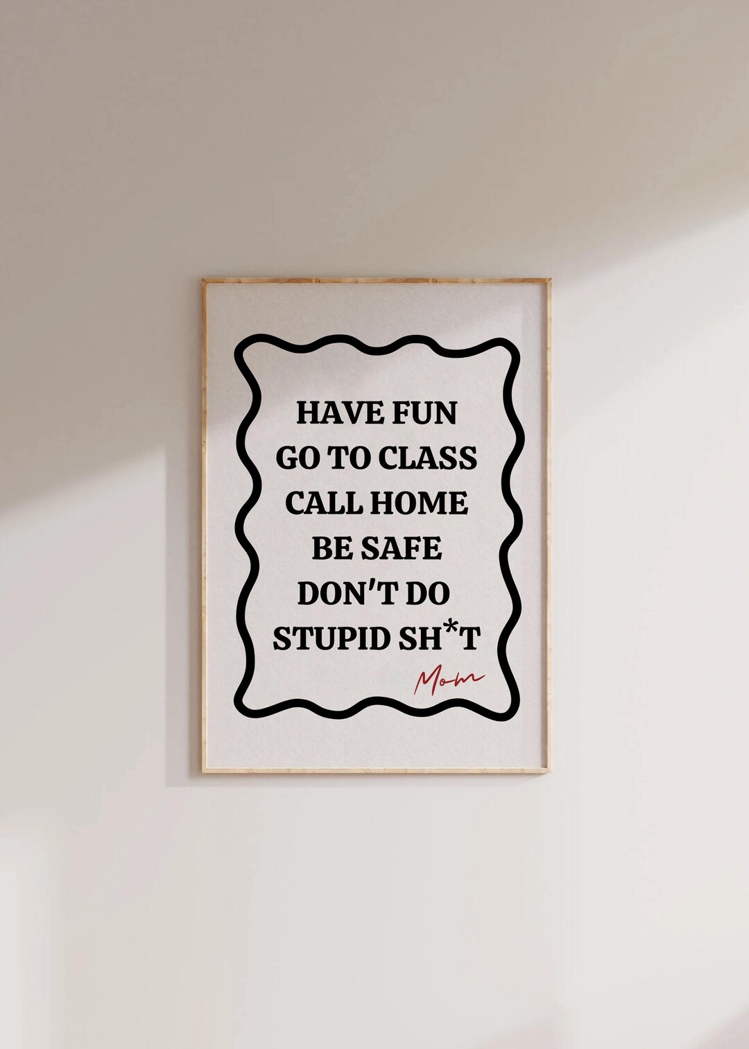 Black Dorm Rules Decor Sign College Graduation Gift Quote Print Have ...