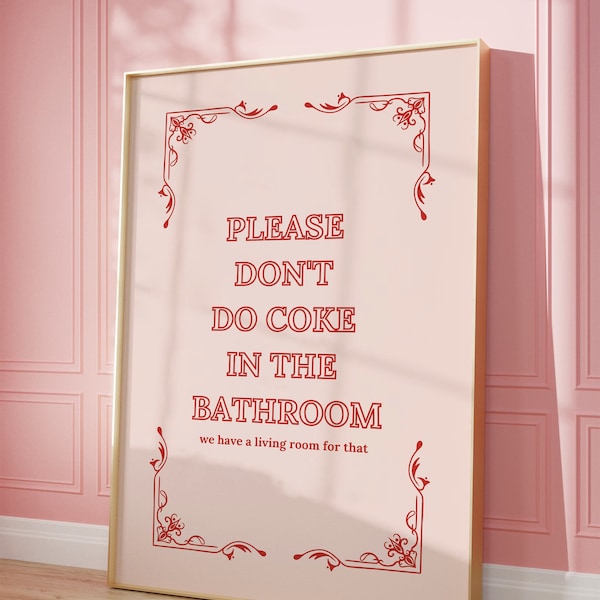 Coke in the Bathroom - Etsy
