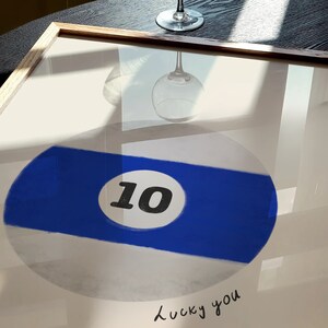 10 Pool Ball Retro Print | Retro Hand-drawn, Vintage Pool Ball Print ...