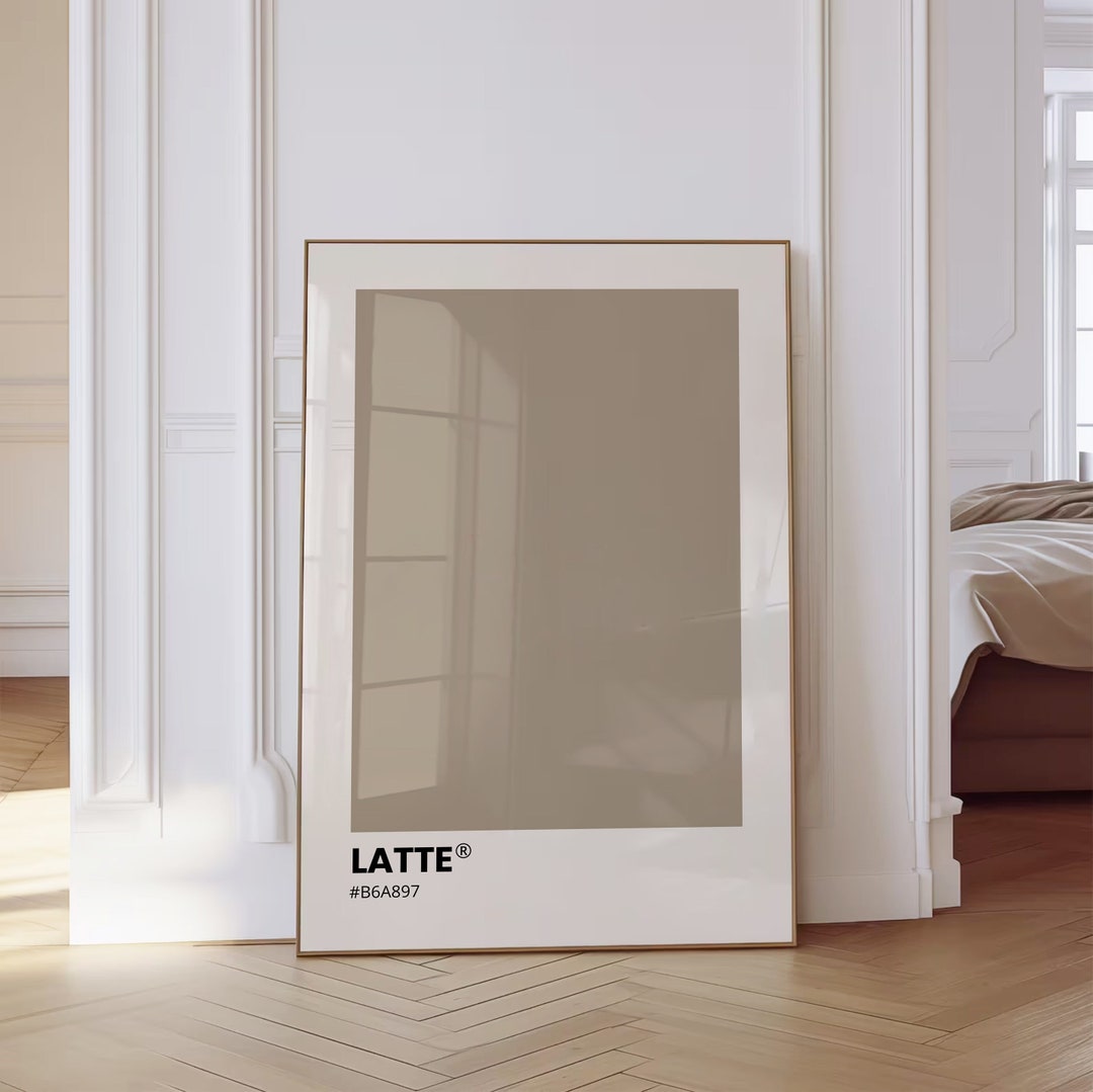 Latte Brown Pantone Print | Pantone Color Wall Art, Trendy Wall Art ...