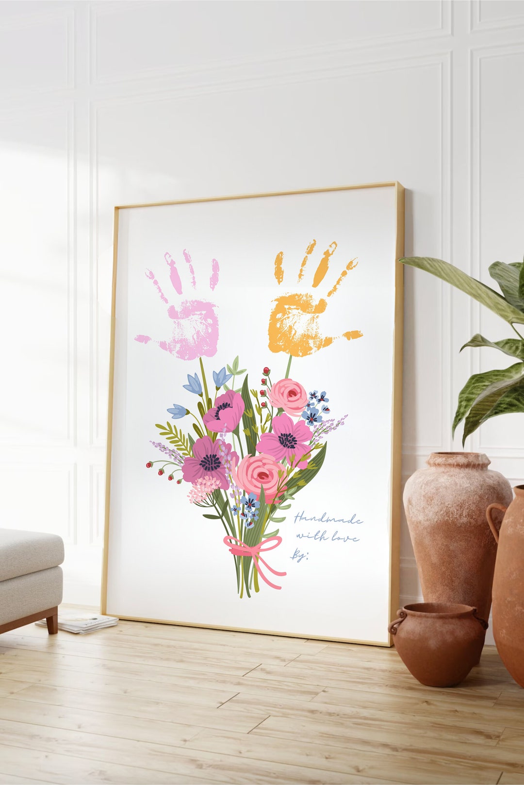 Mothers Day Handprint Print, Kids Gift for Mommy, DIY Personalized ...