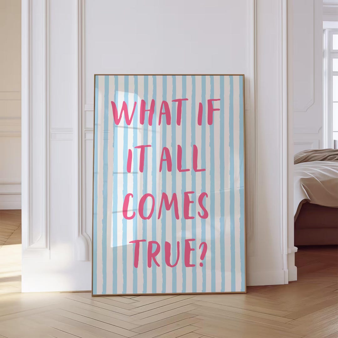 What If It All Come True Coastal Cowgirl Wall Art Trendy Girly ...