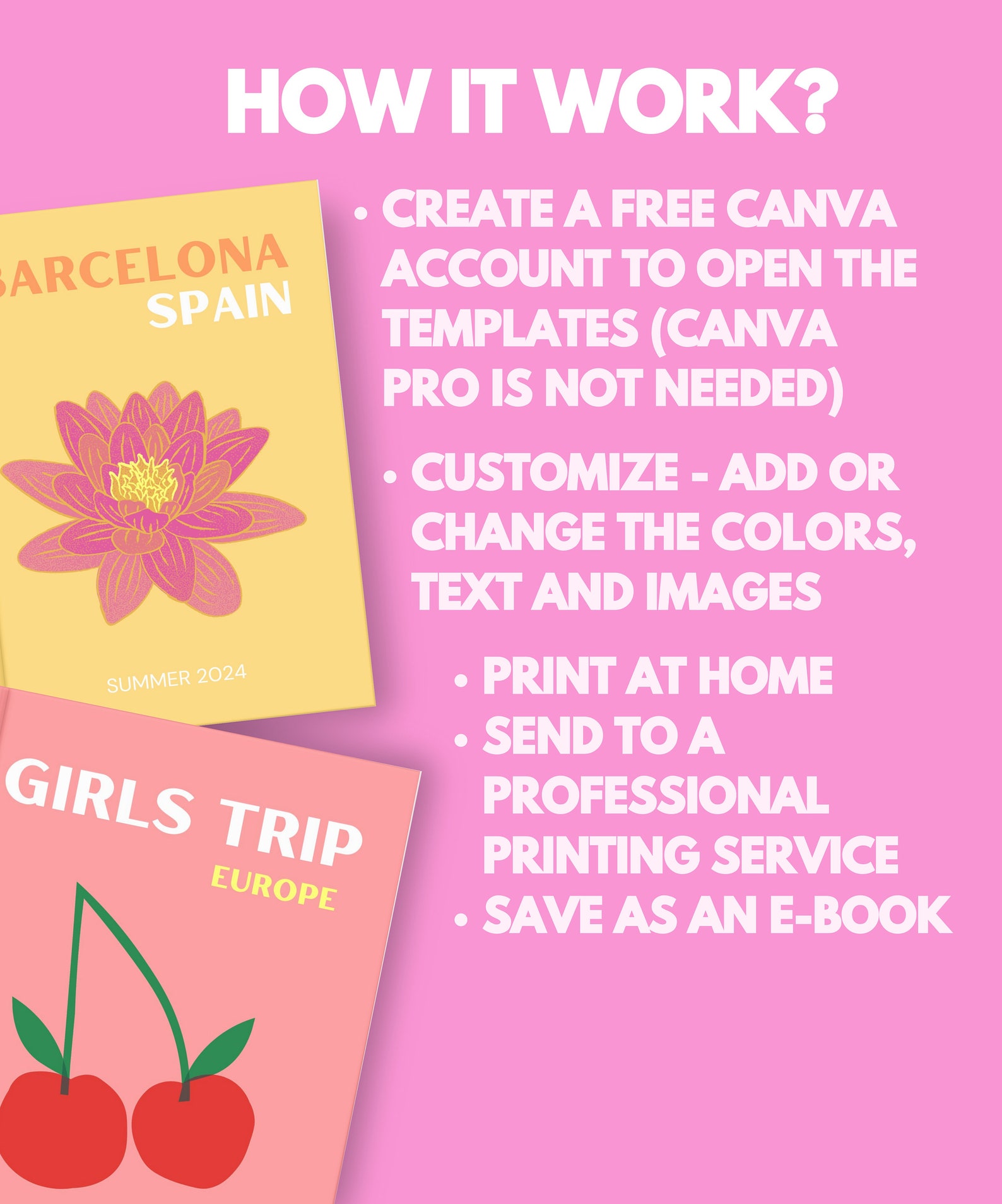 20 Travel Photo Book Covers Canva Template Bundle, Printable Coffee ...