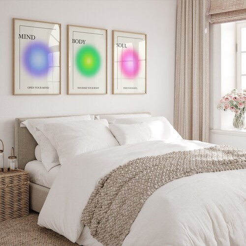 Positive Aura Posters Set of 3 Spiritual Gradient Aura Poster - Etsy