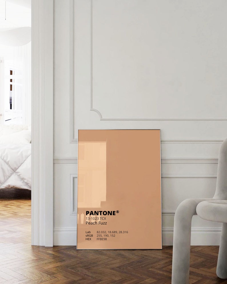 Peach Fuzz Pantone Poster | Pantone Color Print, Y2K Decor, Trendy Wall ...