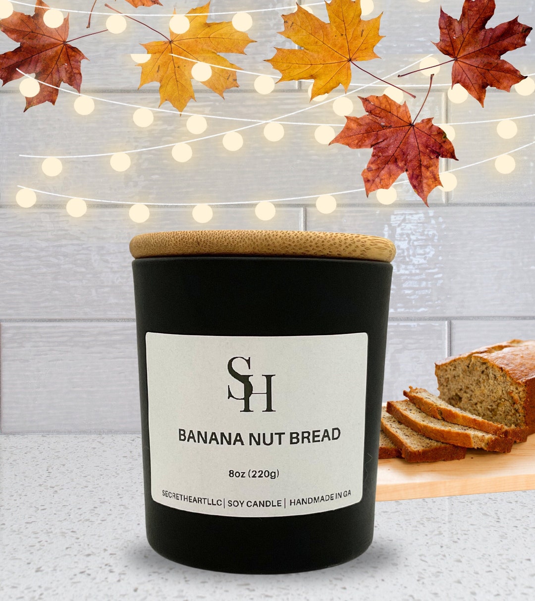 Banana Nut Bread Handmade Candle 100% Soy Candle Scented - Etsy