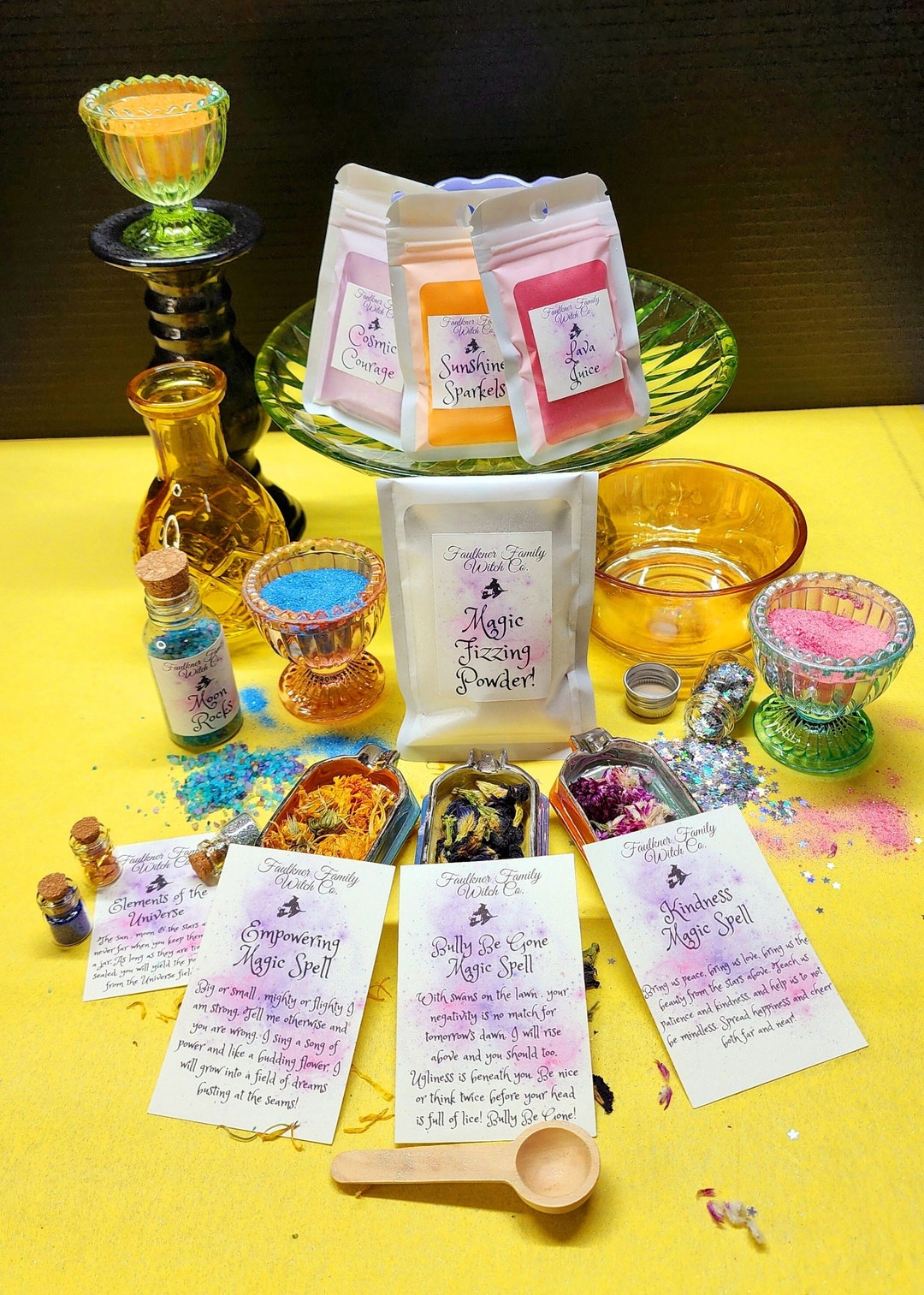 Cosmic Courage Mini Potion Kit: Shimmering Powders & Dried Flowers - Etsy