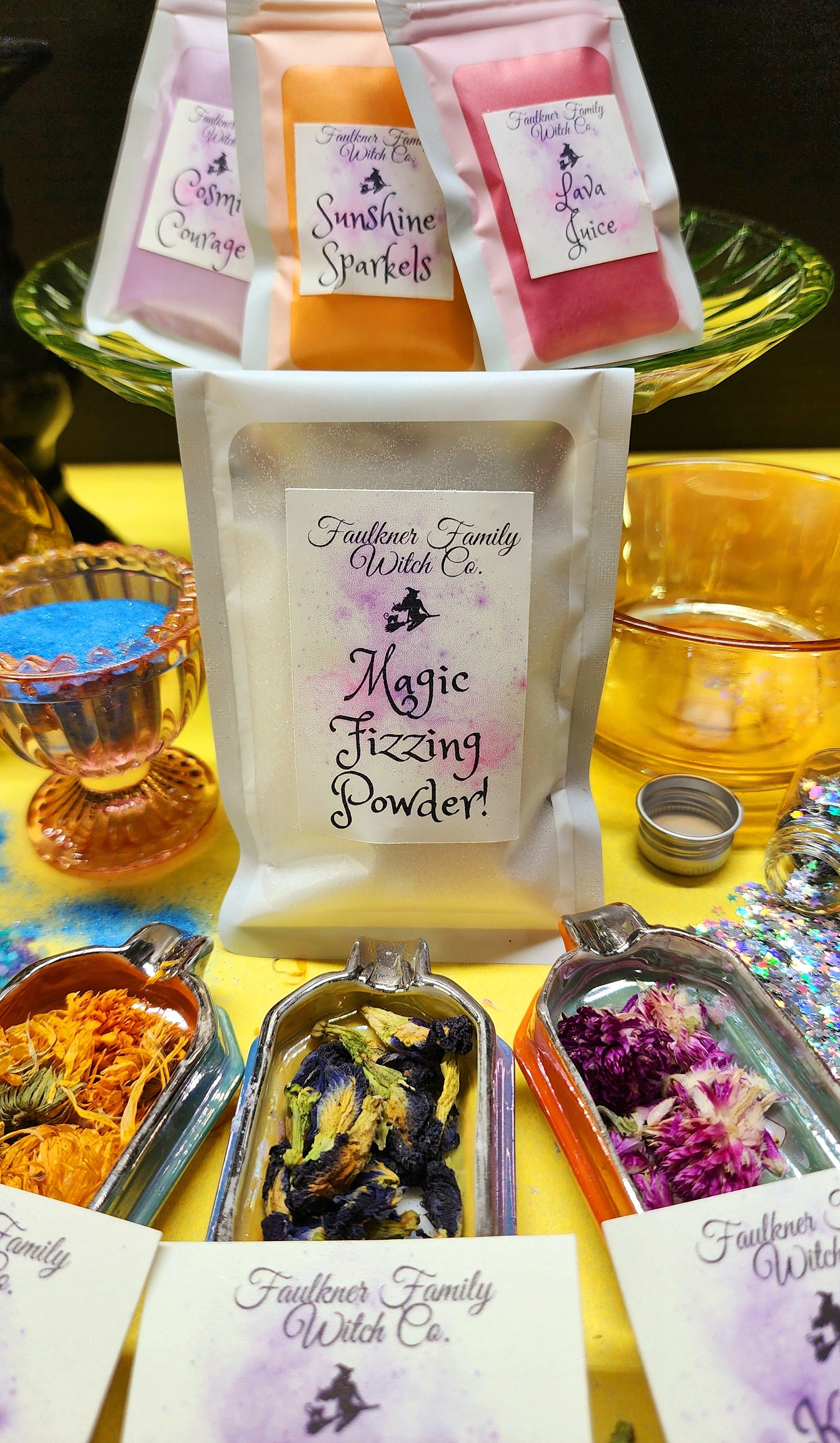 Cosmic Courage Mini Potion Kit: Shimmering Powders & Dried Flowers - Etsy