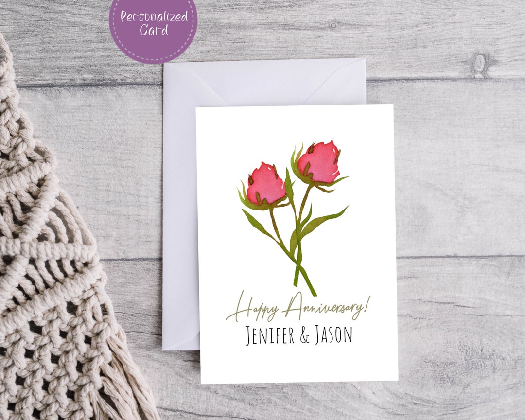 Custom Anniversary Card L Printable PDF L Digital Anniversary - Etsy