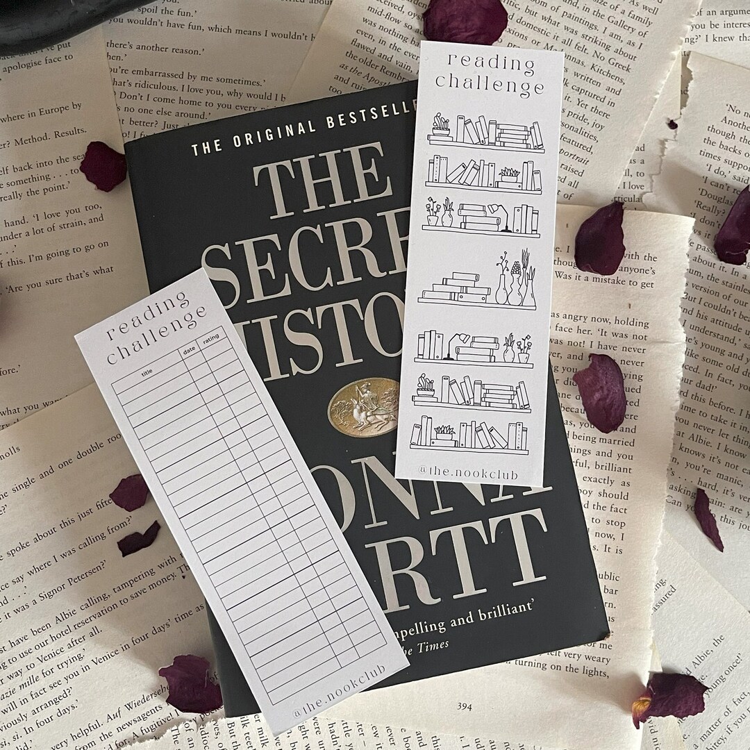 Reading Challenge Book Tracker Bookmark, for Booktok and Bookworms ...